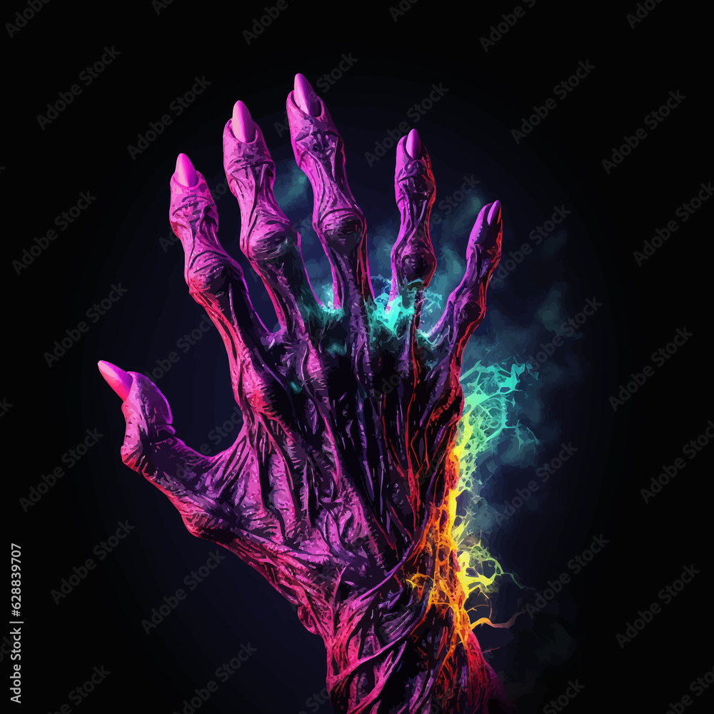 Monster hand with claws. Zombie hand coming out of the ground. Zombie ...