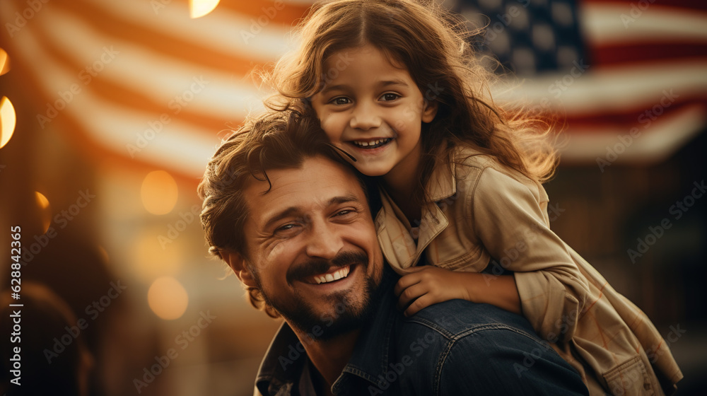 American dad Family freedom independence patriotic concept inspired by ...