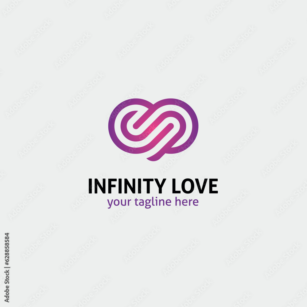 Infinity Love Logo vector template. Stock Vector | Adobe Stock