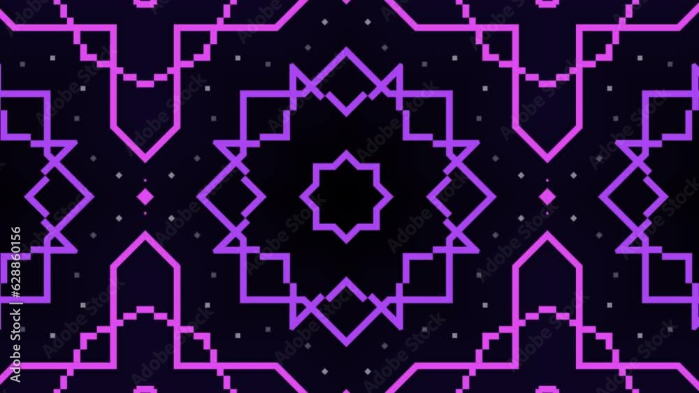 Kaleida neon animation, Pixel art 8 bit background animation, 8 bit ...