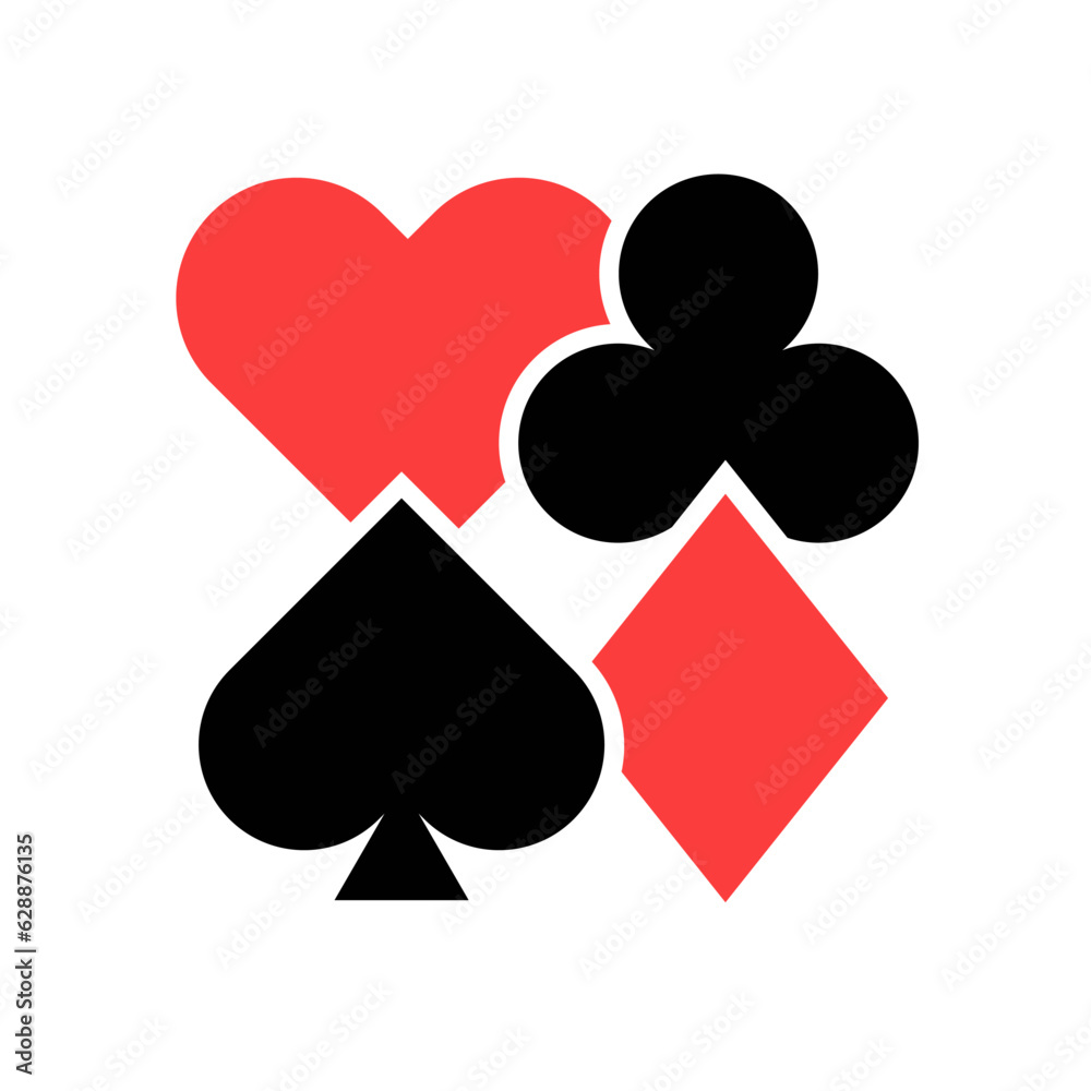 Playing card deck, hearts, clubs, diamonds and spades. Vector ...