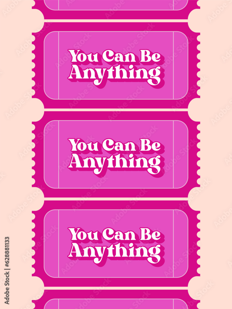 Barbie poster. Barbie tickets. Arts with Barbie in bright pink color ...