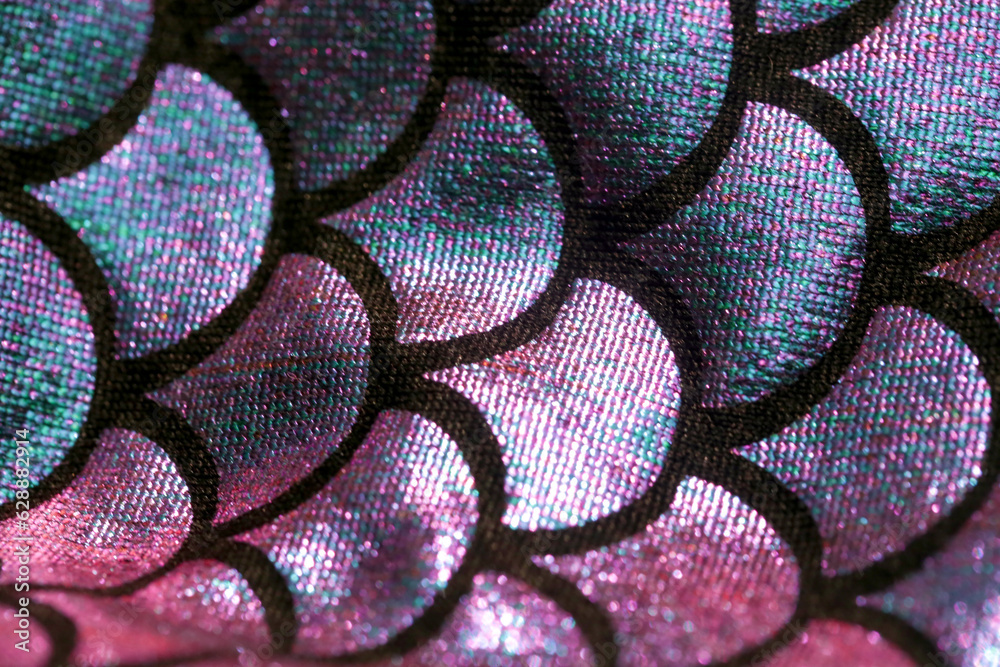 Mermaid tail pattern, close up. Sparkle spandex fish skin texture ...
