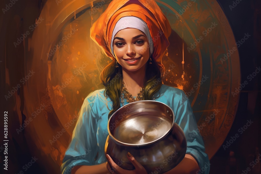 Arabic Calligraphy and Henna Artist Fictional Character Created By ...