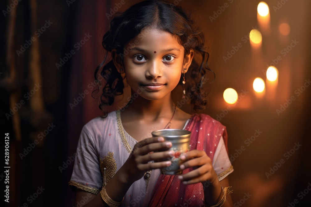 The Enchanting Beauty of a Young Indian Woman in a Traditional Outfit ...