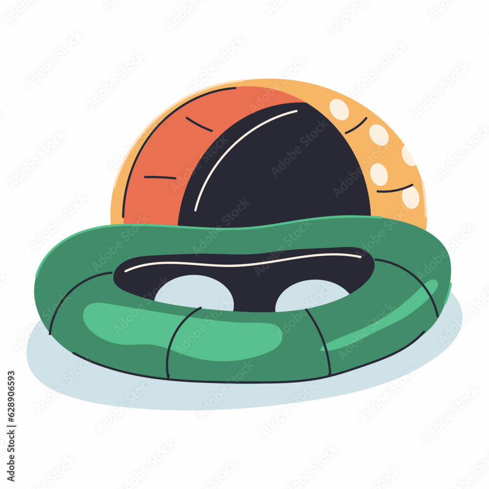 Pool float for kids vector cartoon illustration isolated on a white ...