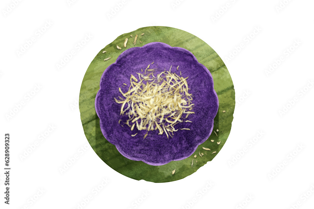 Ube Halaya, a Filipino dessert, is a creamy and vibrant purple yam jam ...