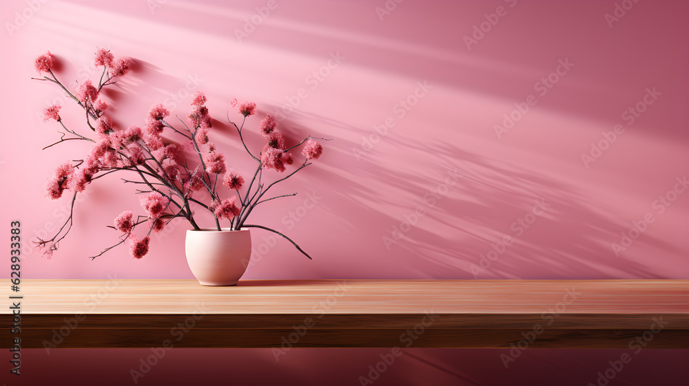 minimalist pink wallpaper ai generated Stock Illustration | Adobe Stock