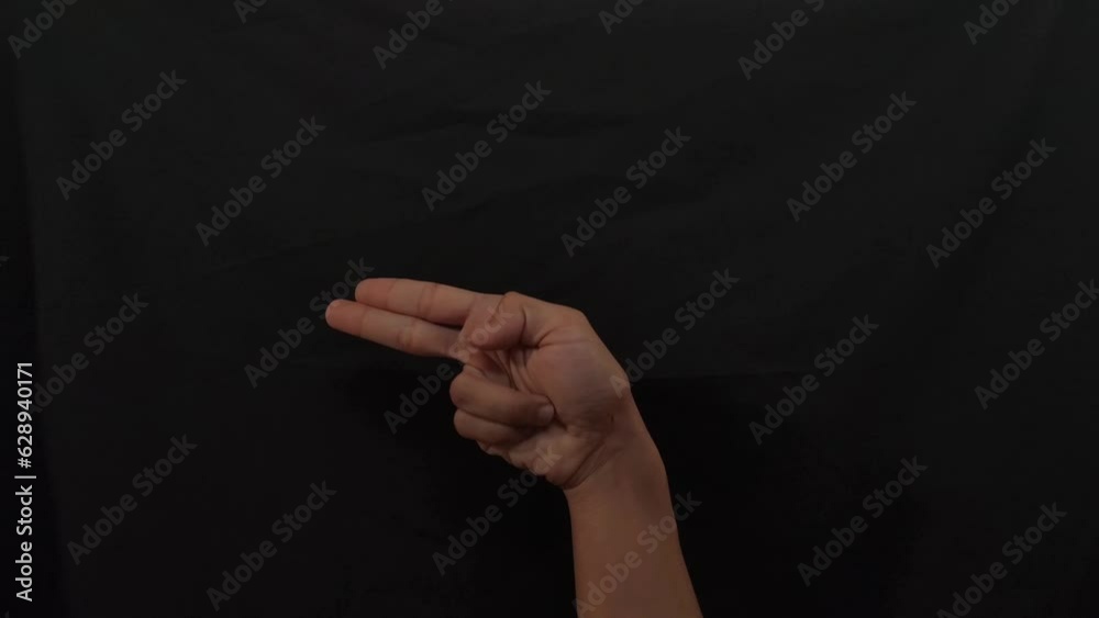 Vidéo Stock American sign language (ASL).A man's hand doing one-handed ...