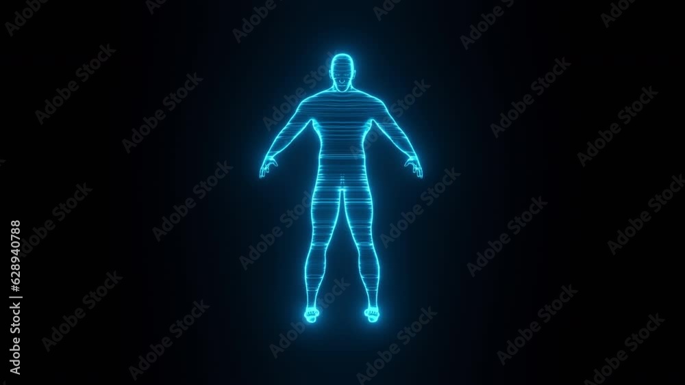 3D Human hologram digital artificial intelligence technologies In ...