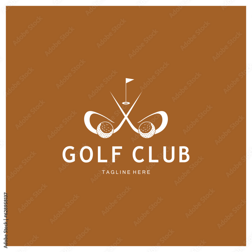 Golf ball logo, Golf design stick logo, logo for professional golf team ...