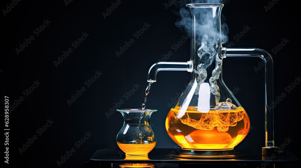 AI-generated illustration of distillation equipment - a metaphor for AI ...