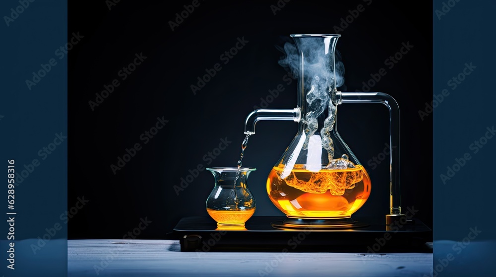 Photo & Art Print AI-generated illustration of distillation equipment ...