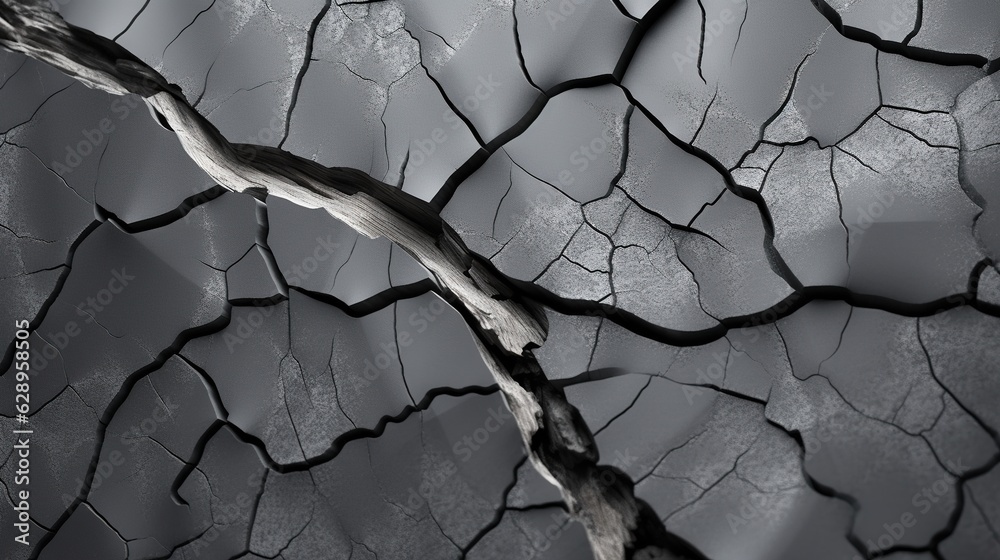 Abstract cracked surface. Black rock background. Dark stone texture ...