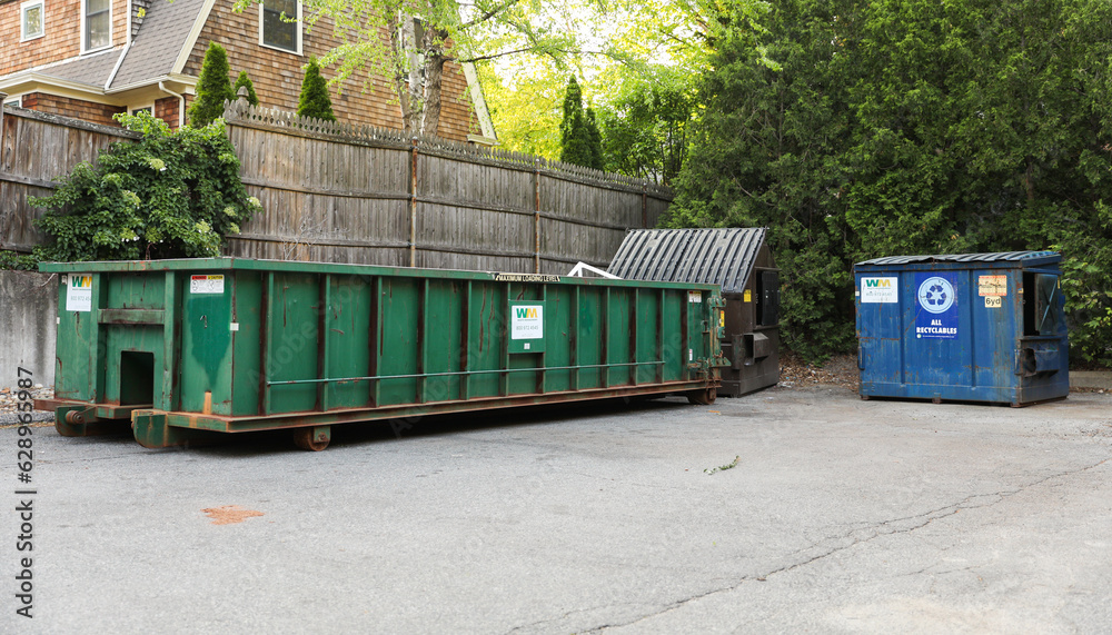 Boston, MA, USA, July 29, 2023, Circular logo of WM Environment ...