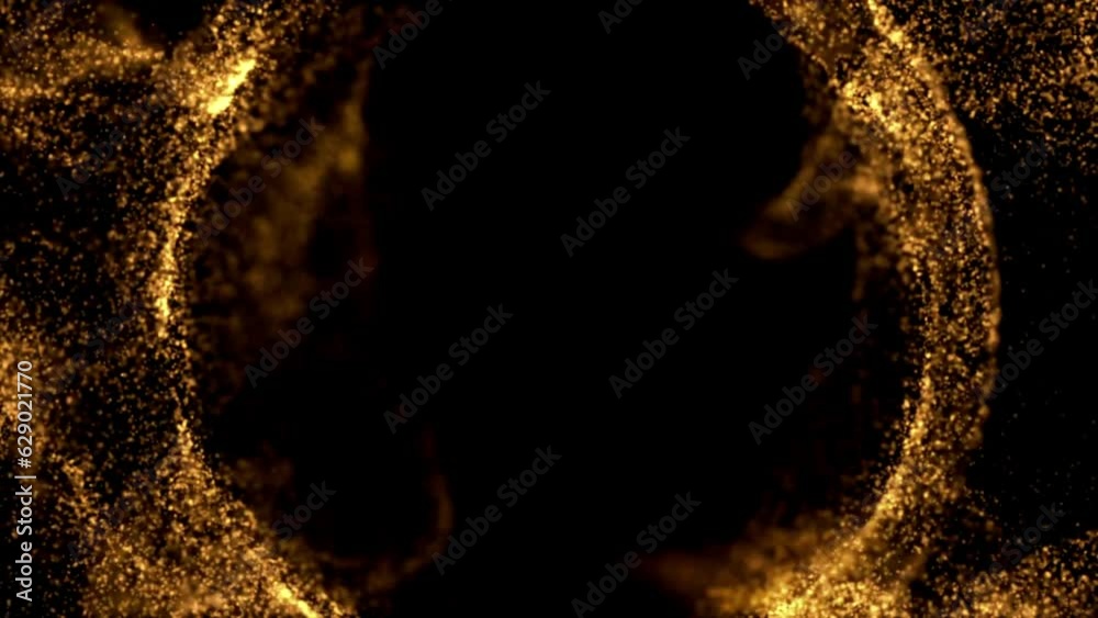 Circle border sand template. Abstract cycle ring animation. 4k Ultra HD ...