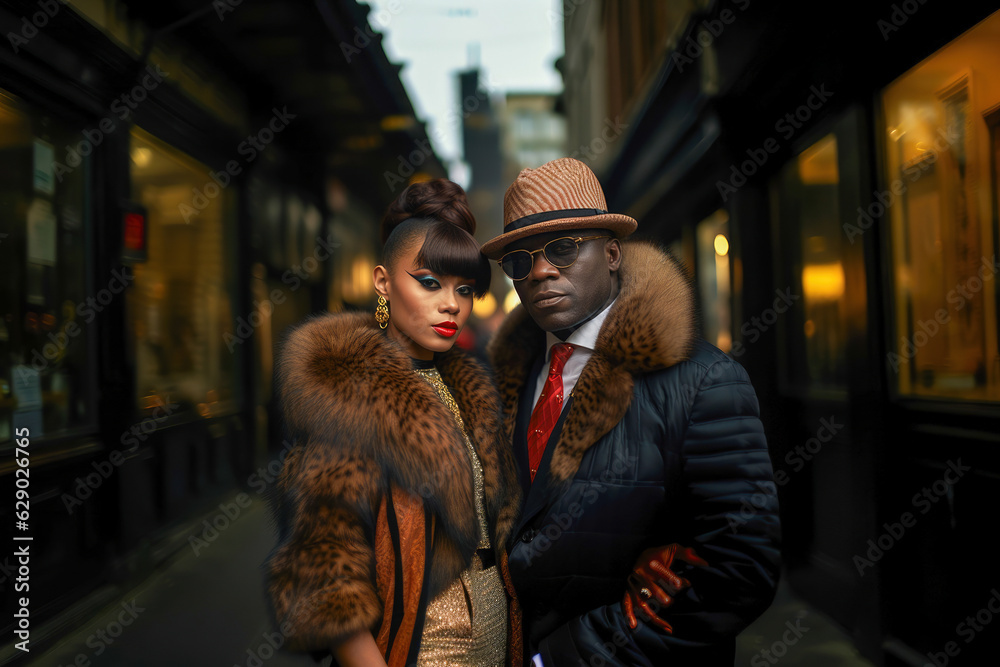 Couple in the city - Furry Elegance: Urban Couple Flaunts Stylish Fur ...