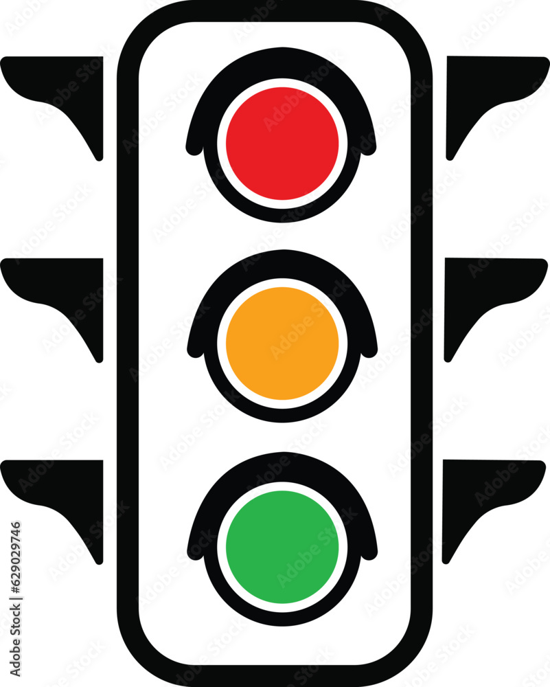 Traffic light signal line icon, outline vector sign, linear style ...