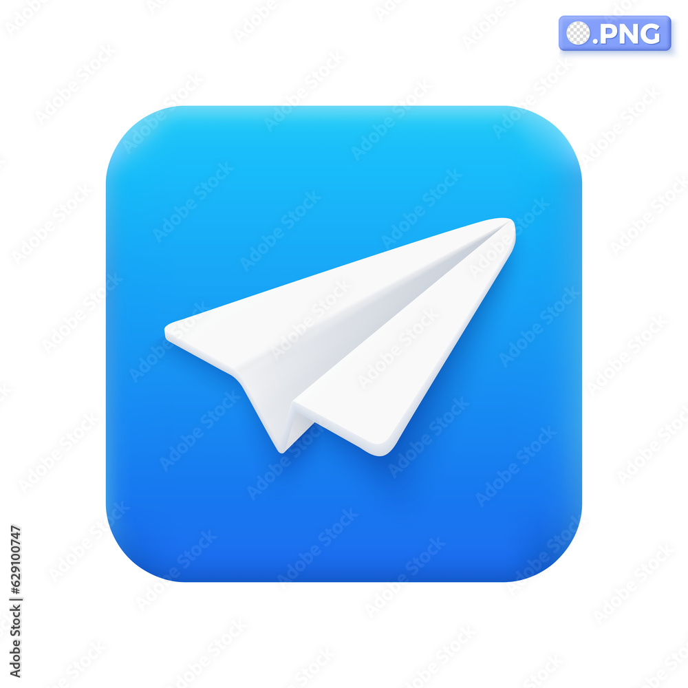 Telegram app icon symbols. Telegrams popular instant messengers, Paper ...