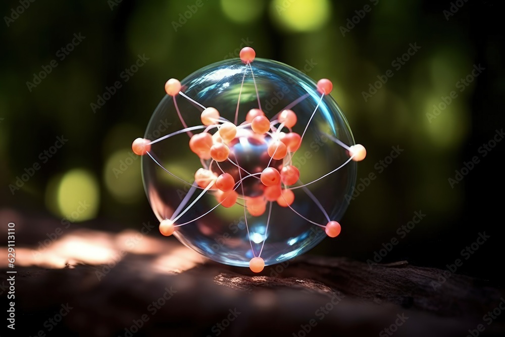 Atomic nucleus electrons neutrons protons. model shows that an atom is ...
