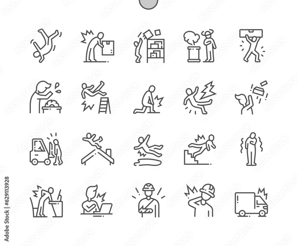 Workplace injury. Falls from heights. Overexertion. Vehicle incidents ...