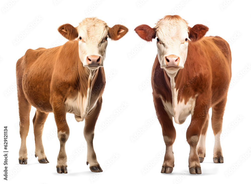 Simmental cattle isolated on transparent background, png Stock Photo ...