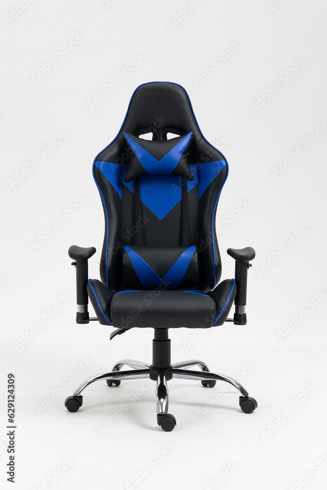 gaming Chair blue color on white background, Workplace Professional ...
