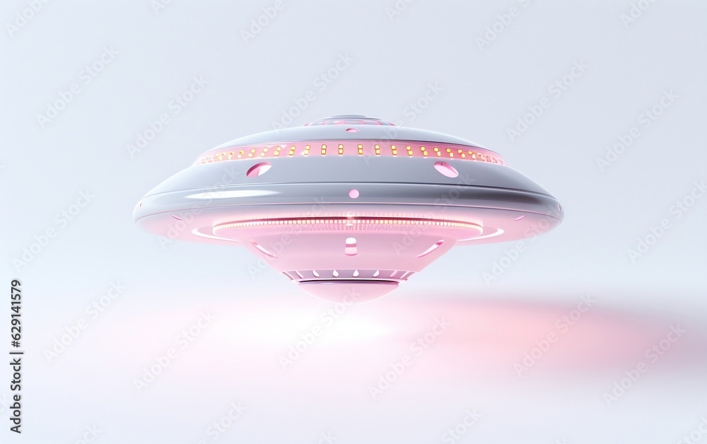 Tiny isometric flying UFO emoji - Soft, smooth design, Generative Ai ...