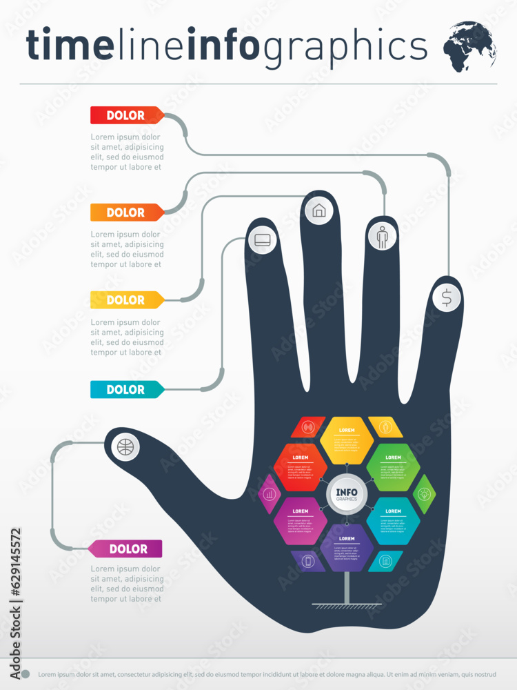 Infographic of technology or education process. Part of the report with ...