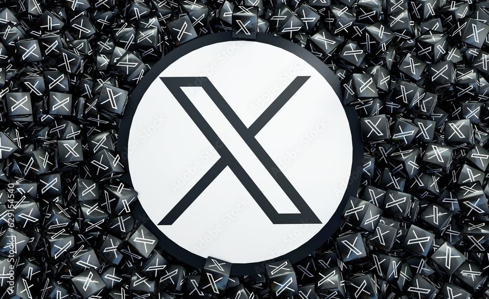 X, Twitter X Logo - 3D Visual Design Stock Photo | Adobe Stock