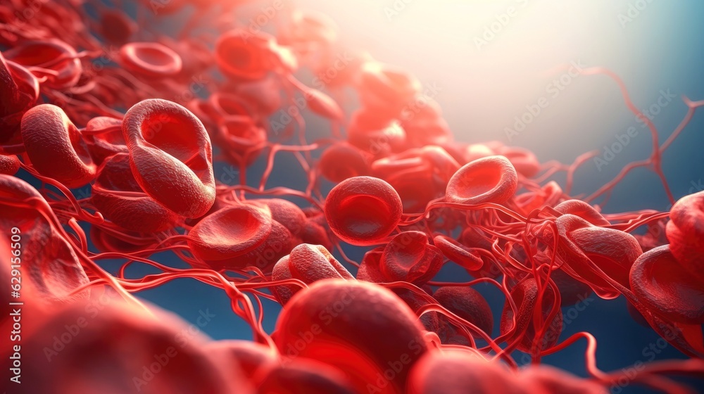 3D illustration mockup of the human organ systems, circulatory ...