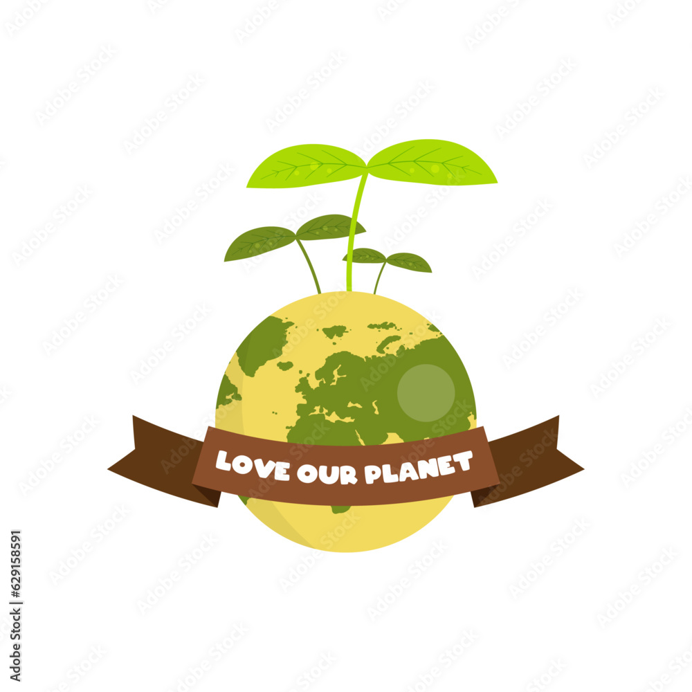 Vector slogan save environment, renewable energy and green earth on ...