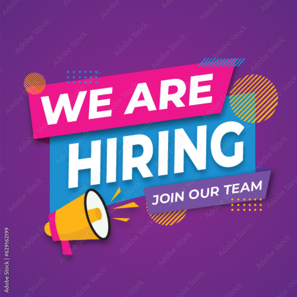 we are hiring we are hiring stikers Recruitment advertising template ...