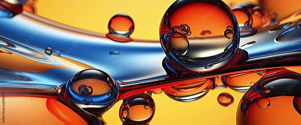 Anamorphic video. Abstract liquid texture video, fluid motion ...