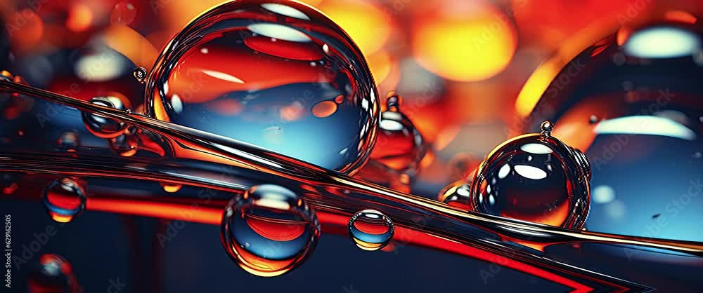 Anamorphic video. Abstract liquid texture video, fluid motion ...