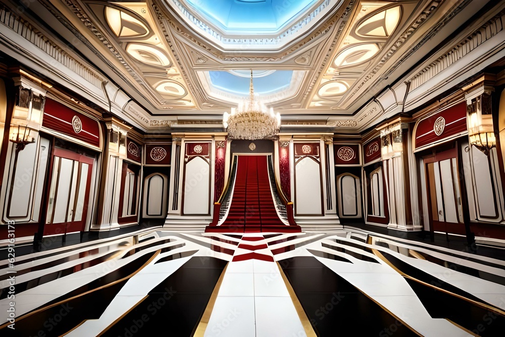 interior of the royal palace of justice palace, interior of the hall ...