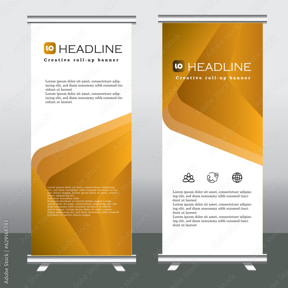 Roll Up template, pull up design, Standee Design. Banner Template ...