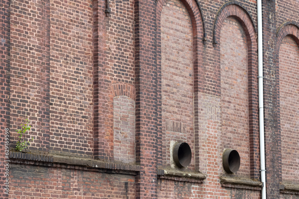 brick industrial building with ventilation from the 1920s Stock Photo ...