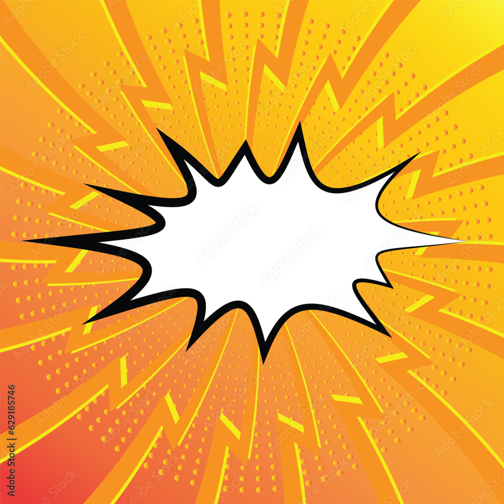 Colorful Comic book, Cartoon comic background with various speech ...