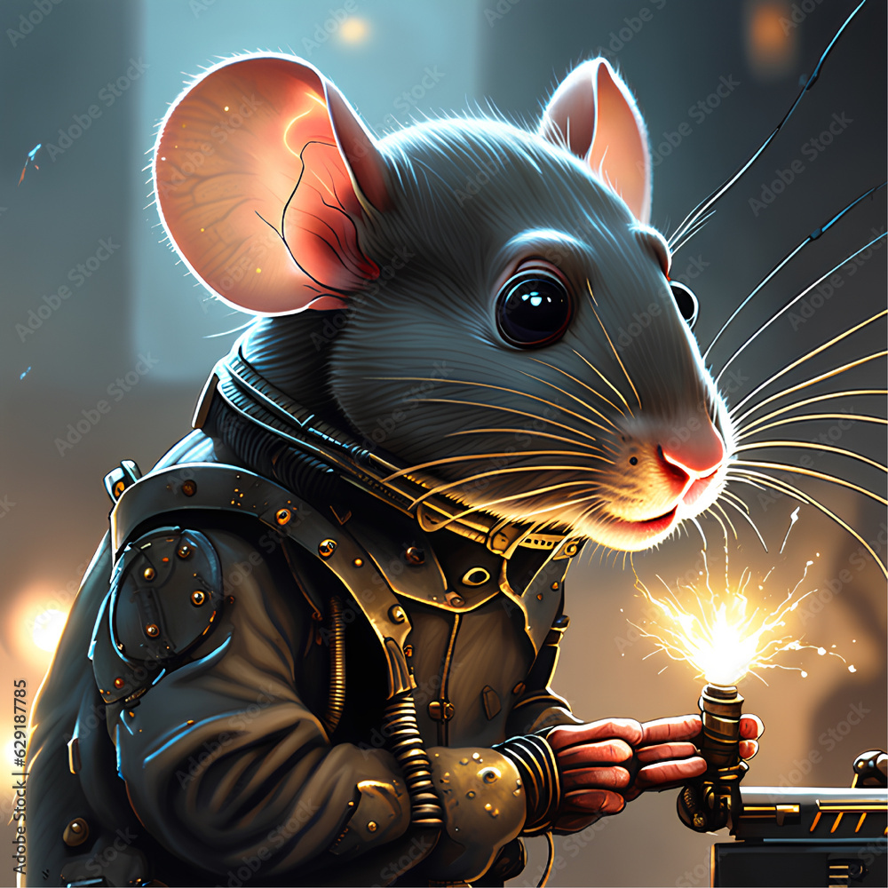 Cinematic Mouse: A Whimsical Illustration for Film-inspired Backgrounds ...
