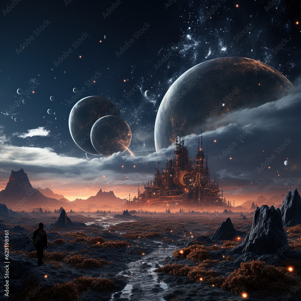 Alien worlds, vertical orientation, Martian cities, intergalactic ...