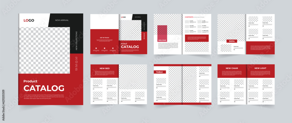 Product catalog layout furniture catalog design Stock Vector | Adobe Stock