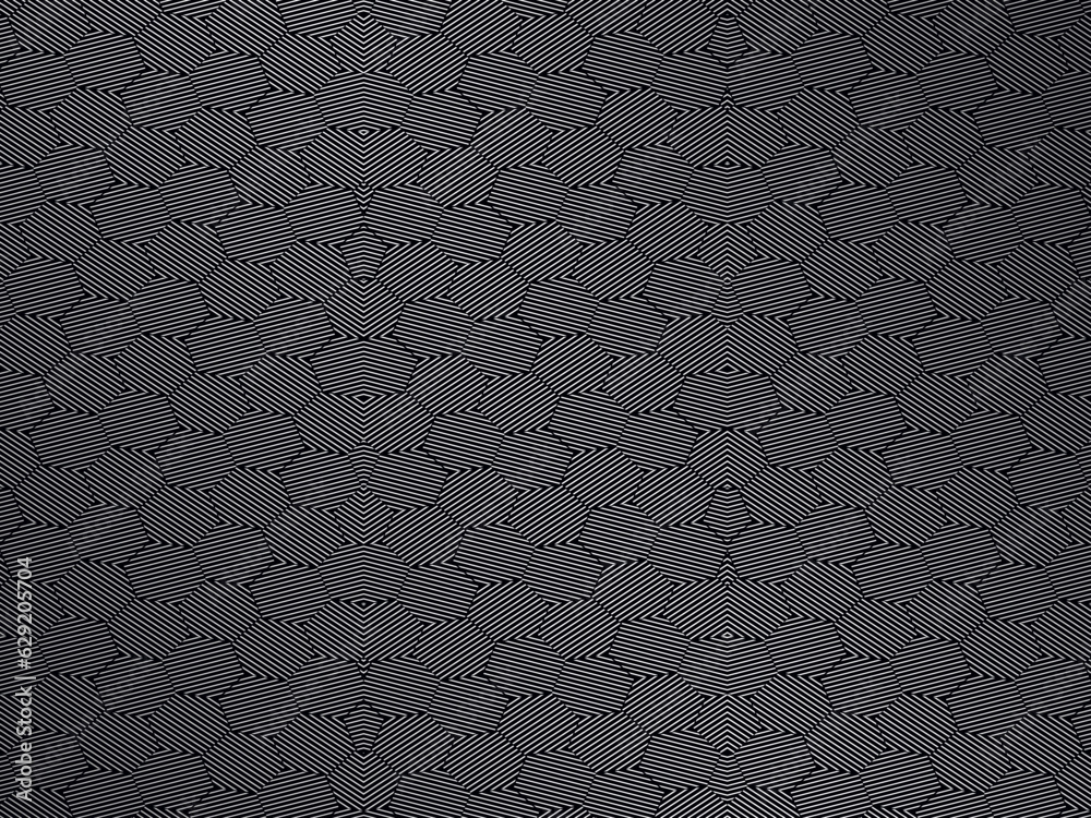 Black abstract background design. Modern wavy lines pattern (guilloche ...