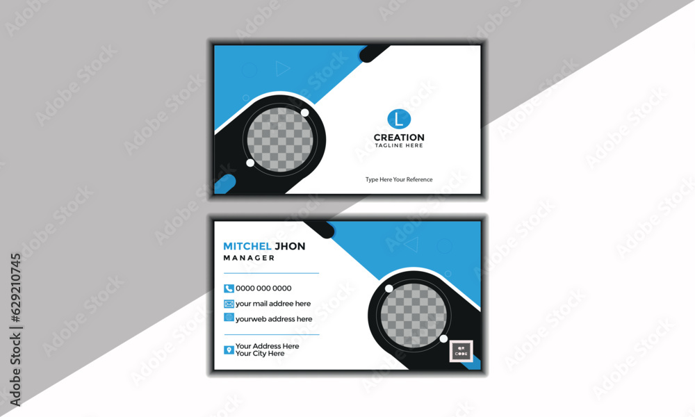 Business card Modern, Double-sided Creative business card, name card ...