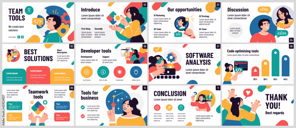 Presentation and slide layout background. Design template with business ...