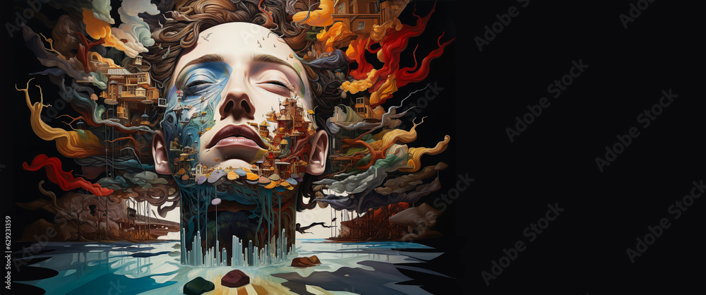 Abstract image depicting the tumultuous and disorganized state of a ...