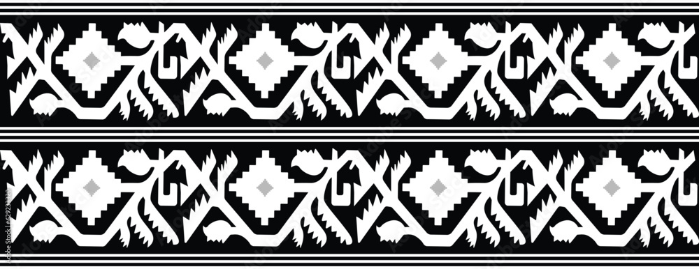 Jamdani Saree Border Vector Pattern Design Bangladesh And Indian Original Traditional Saree