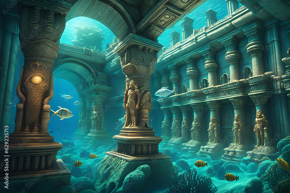 draw-a-thriving-city-of-the-ancient-civilization-of-atlantis Generative ...