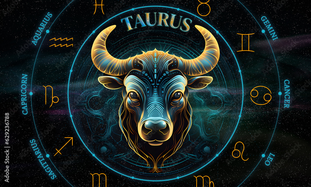 Taurus. Zodiac sign. Illustration of the Taurus symbol of the horoscope ...