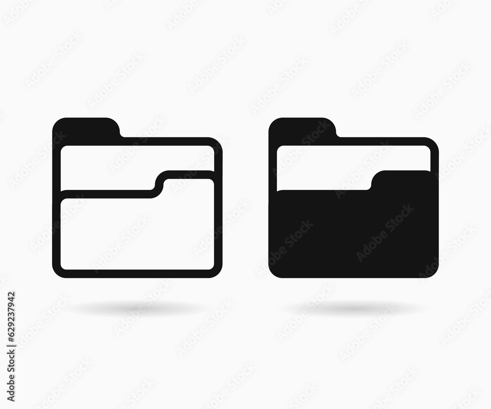 Folder icon set. Can be used for your website design, app, logo, UI ...